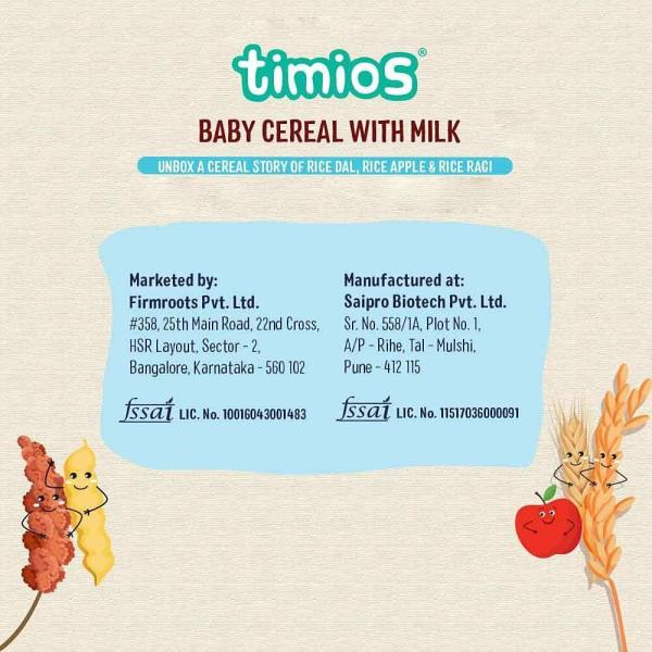 Timios Baby Cereal -for 6+Months - Assorted Pack| Instant and Healthy ...