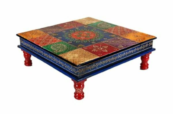 Wooden Palm Decorative Bajot/Chawki/handpained Bajot/Handpainted Chawki ...