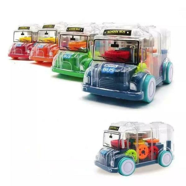 AMAFLIP Plastic Gear Concept Minibus Toy with Tinkling Sound and Lights ...