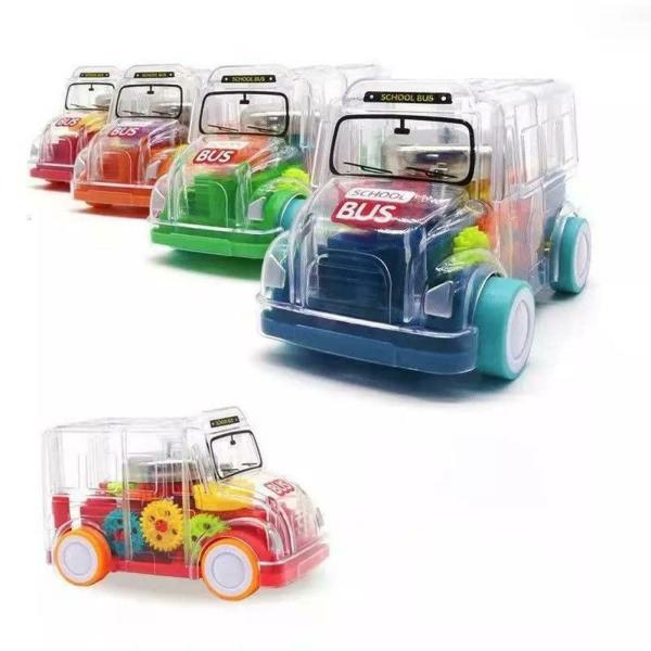 AMAFLIP Plastic Gear Concept Minibus Toy with Tinkling Sound and Lights ...