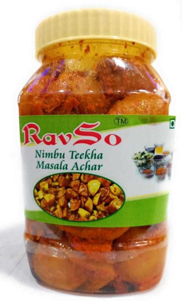 Ravso Nimbu Khatta Lal Mirch Red Chilli, Lemon Pickle - 0.5 Kg - JioMart