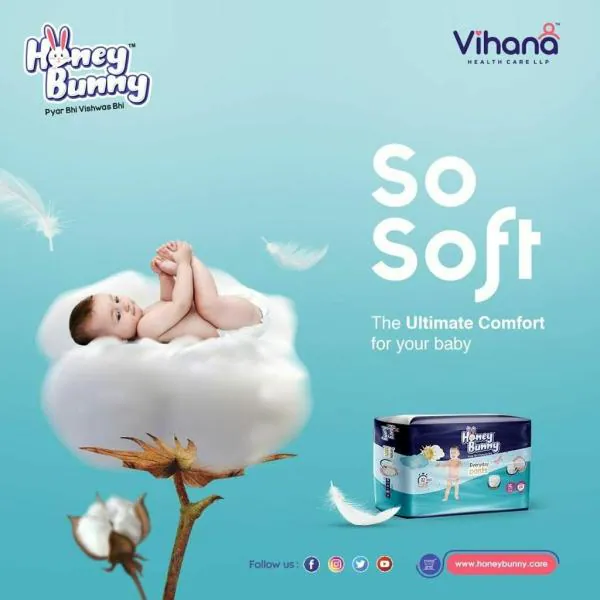 Honey Bunny Pants Diapers XL - 28 pcs with Wetness Indicator, Silky ...