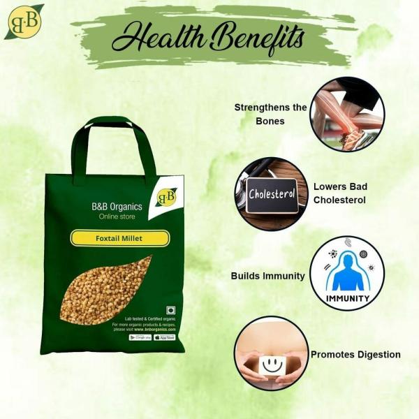 B&B Organics Foxtail Millet (5 kg) (Whole Grain) (Thinai / Kangni ...