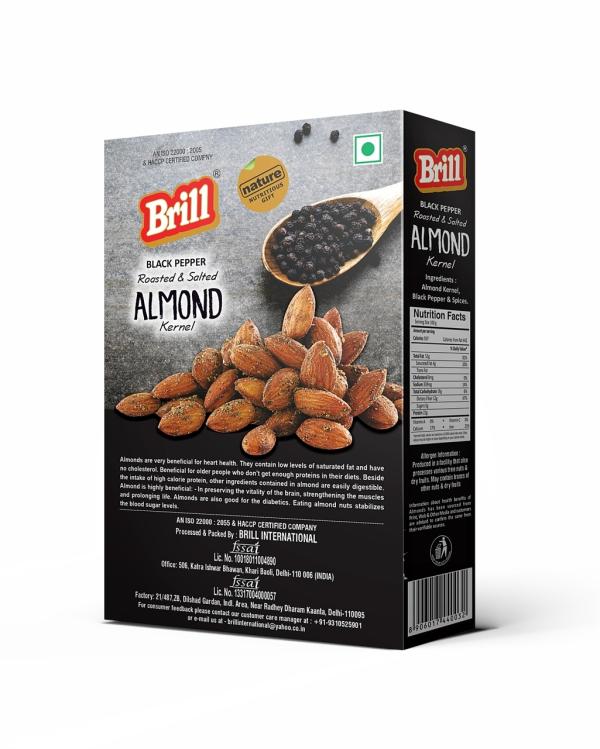Brill Roasted Black Pepper (Badam) Almonds 100 g - JioMart