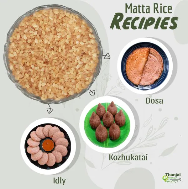 Thanjai Organics Matta Rice , 700g | Kerala Red Matta Rice ...