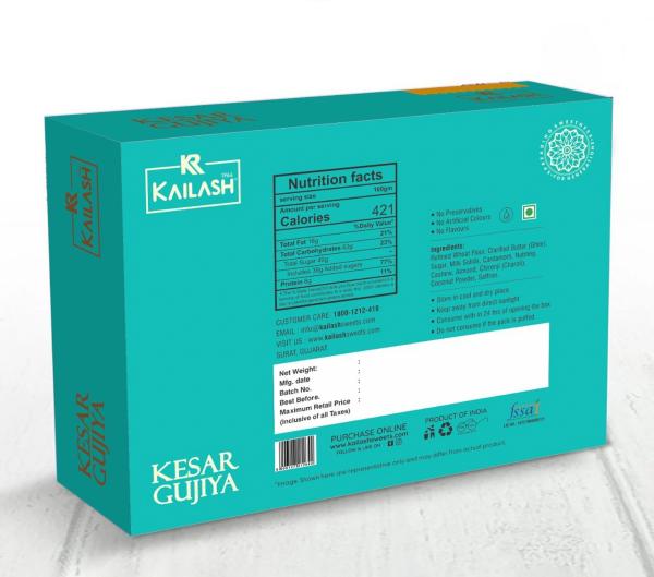 Kailash Kesar Gujiya Box 400 g - JioMart