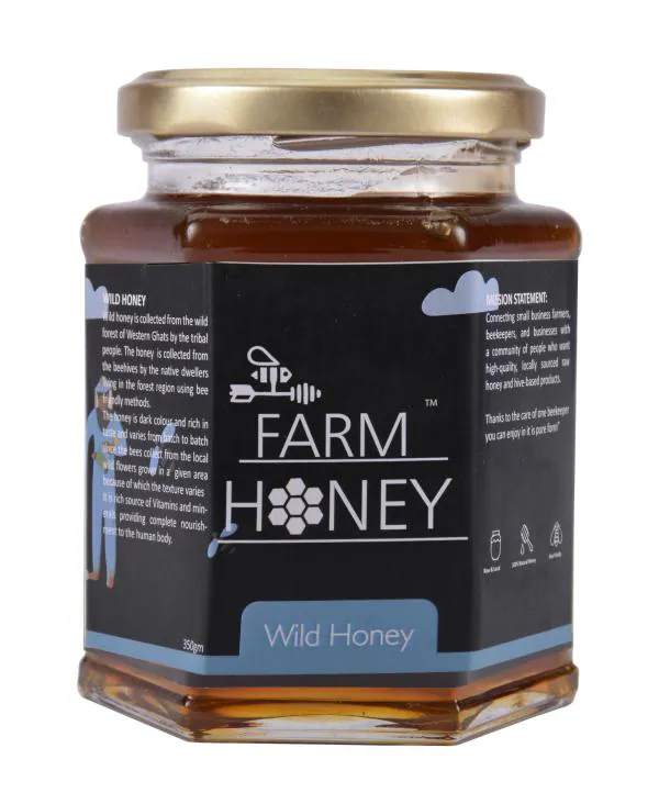 Farm honey Wild Honey Unprocessed Pure Natural Honey 350gm - JioMart