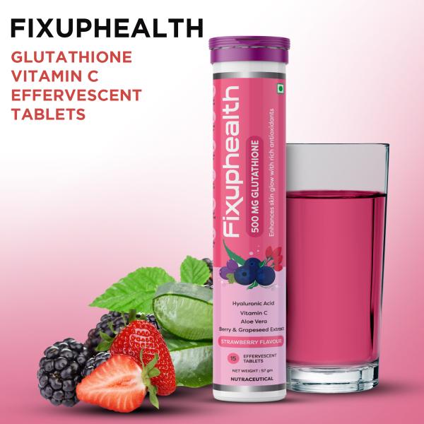 Fixuphealth Electrolyte Tablets Effervescent & Glutathione Vit C Aloe ...