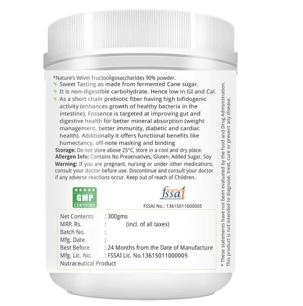 nature's velvet FOS (Fructooligosaccharides) Powder 300 g - JioMart