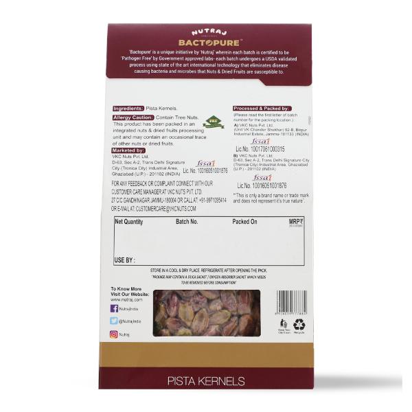 Nutraj Bactopure Pista Kernels | Pathogen Free | 100% Natural And Premium | 100 gm - JioMart