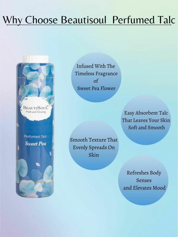 Beautisoul Sweet Pea Perfumed Talcum Powder 100 gm | Body Talcum Powder ...