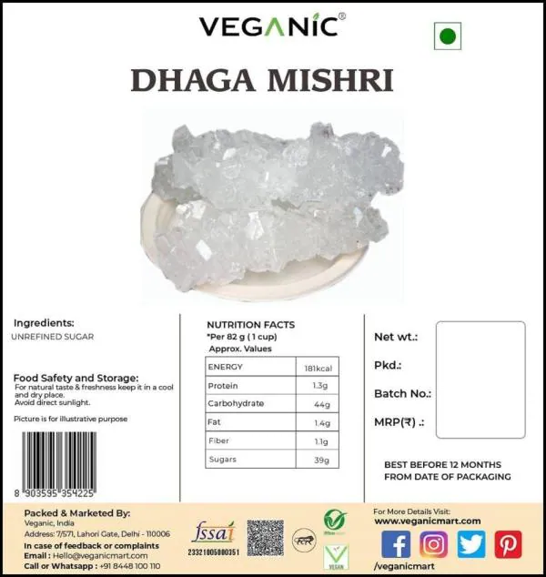 Veganic Dhaga Mishri - Thread Misri Crystal / Rock Sugar Crystal ...