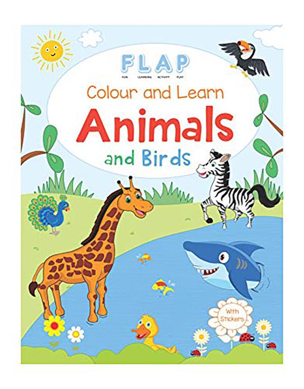 Flap - Colour And Learn - Animals And Birds Flap Books Paperback 24 ...