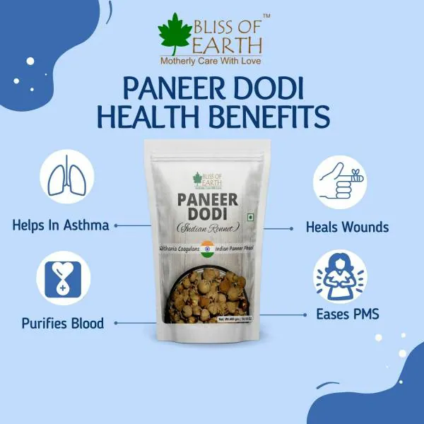 Bliss of Earth Paneer Doda (Indian Rennet) Paneer Phool for Diabetes ...