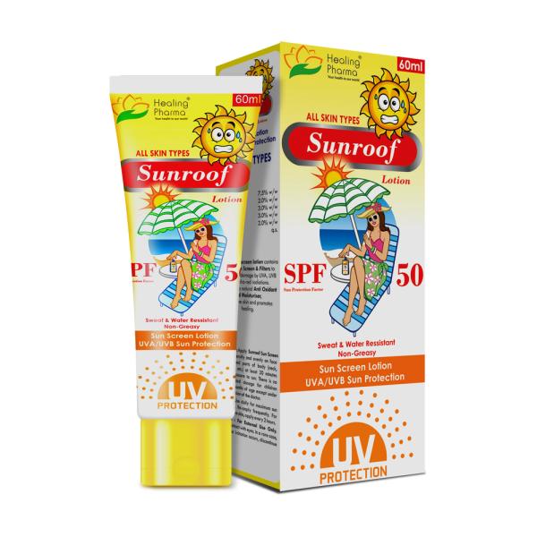 Sunroof Lotion for All Skin Types- UVA/UVB Sun protection - Sun Screen Lotion- UVA/ UBV ...