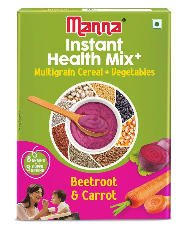 Manna Health Mix Instant 200g, Beetroot, Carrot & Milk | Baby Food | Baby Cereal - JioMart