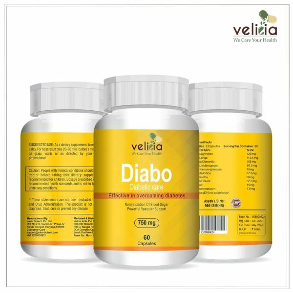 Velicia Herbal Diabo For Endocrine Health and Diabetes Control 750 mg ...
