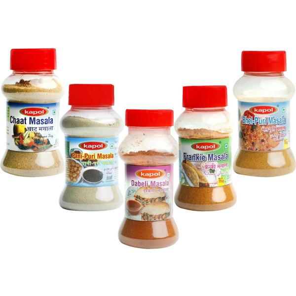Kapol Chat Masala With Pani Puri Masala, Bhel Puri Masala , Frankie ...
