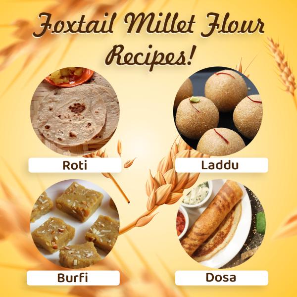 B&B Organics Foxtail Millet Flour / Thinai Maavu / Kangni Atta (1 kg ...