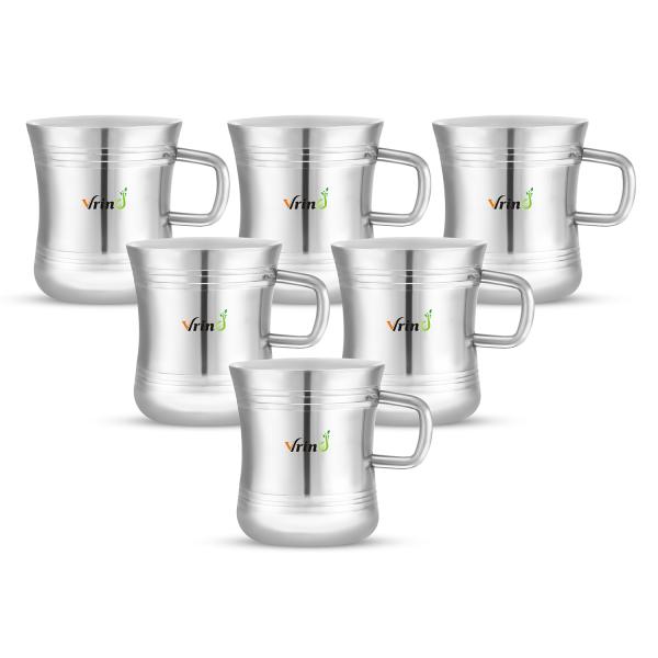 VRIND Stainless Steel Cute Mini Coffee Cups - Double Wall | Damru Shape ...