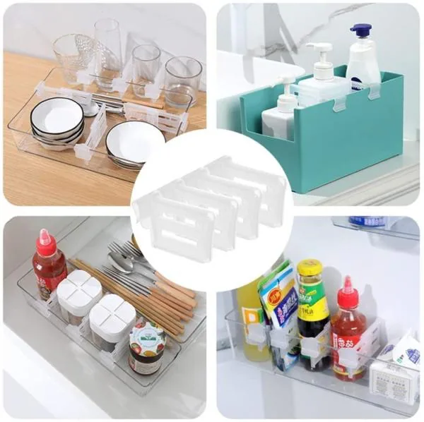 kunya Fridge Storage Divider for Sachet Space Saving Adjustable Divider ...