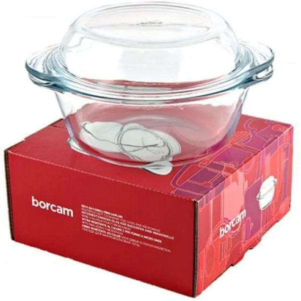 PASABAHCE Borcam Round 1 PCS OVENWARE Bowl 840 ml , Set of 1, Made in Turkey Thermoware ...
