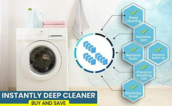LYZOO 18Pcs Washing Machine Deep Cleaner Effervescent for Front and Top ...