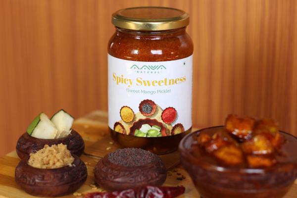 Aava Natural Foods| Spicy Sweetness | Homemade sweet mango pickle with ...