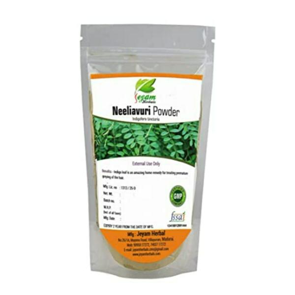 Jeyam Herbal Neeli Avuri Powder, Indigo Powder For Black Hair (200 gm ...