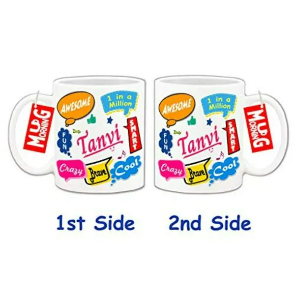 Mug Morning Tanvi Name Mug Tanvi Name Coffee Mugs for Kids Coffee Mug ...