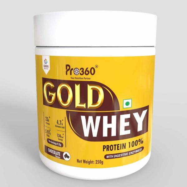 Pro360 Gold Whey Chocolate flavored Protein Powder Supplements 250 g ...