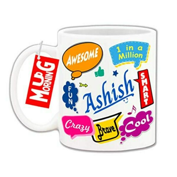 Mug Morning Ashish Name Mug Ashish Name Coffee Mugs for Kids Coffee Mug ...