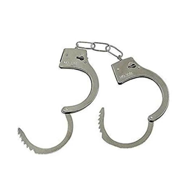 silver prisoner police handcuffs - JioMart