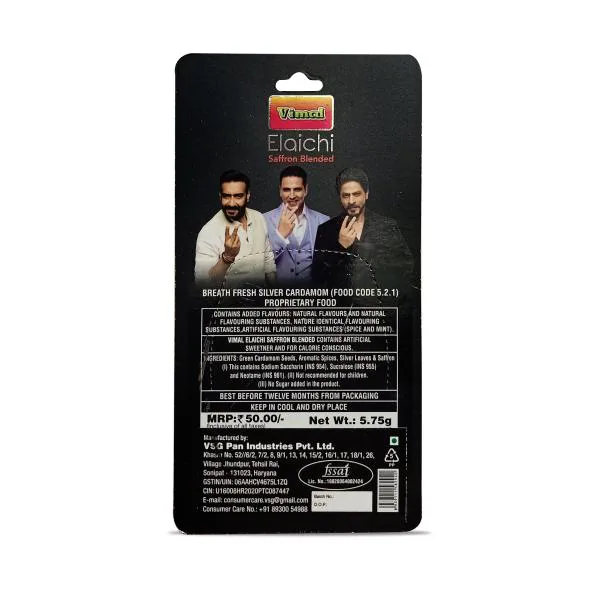 Vimal Elaichi Saffron Blended | Premium | Elaichi Dana | Fresh Breath ...