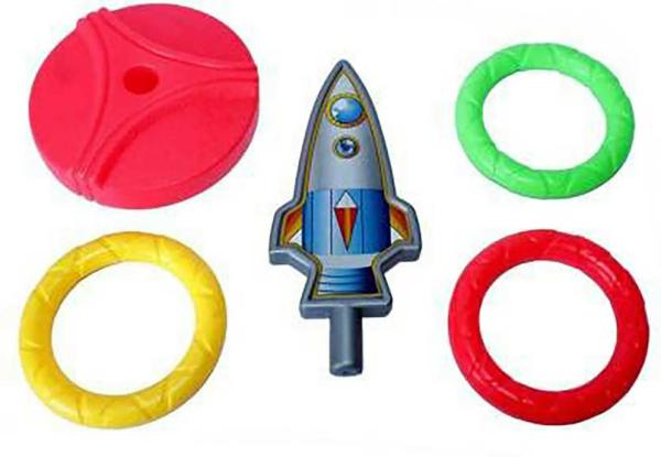 MIMY Space Ship Design Stacking Ring Jumbo Stack Up Toy Ring Throw Game ...