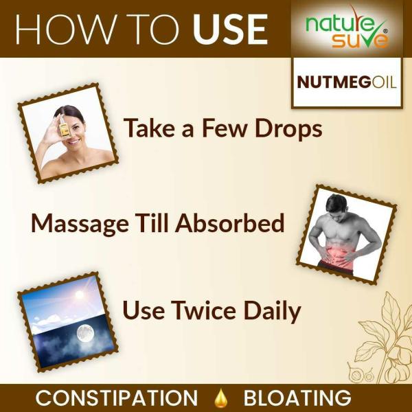 Nature Sure Nutmeg Jaiphal Oil for Bloating & Constipation in Men ...