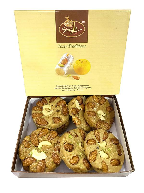 Singla Sweets Sona Halwa Barfi Sweets Dry Fruits Panjiri Combo 500G ...