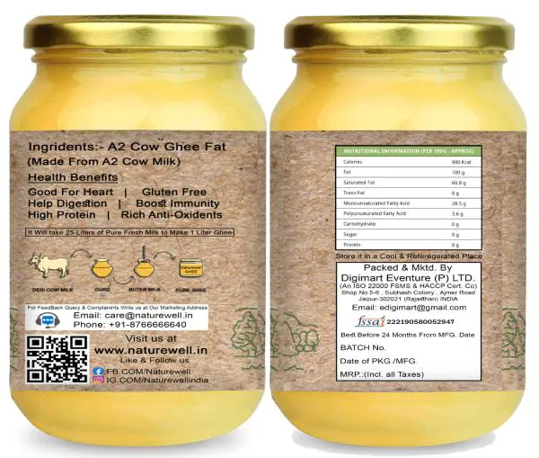 A2 Cow Ghee Hand Made by Traditional Bilona Method - JioMart