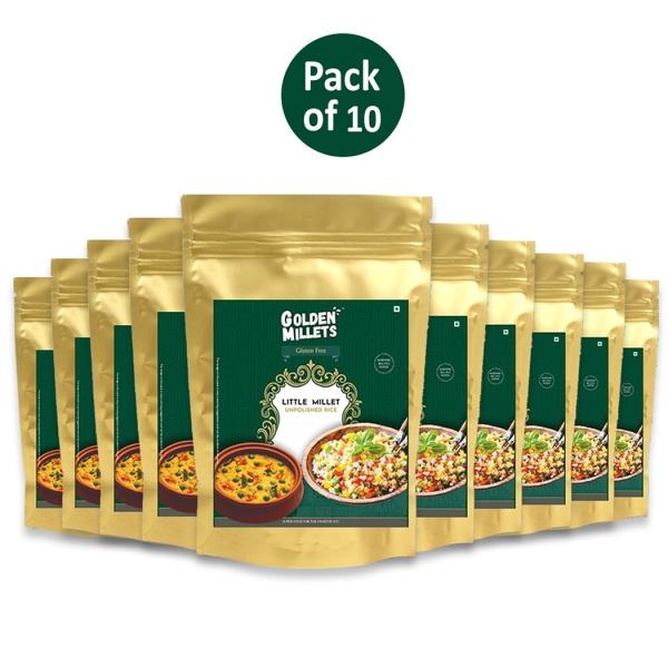 GOLDEN MILLETS Little Millet 1kg Unpolished Rice |100% Gluten Free ...