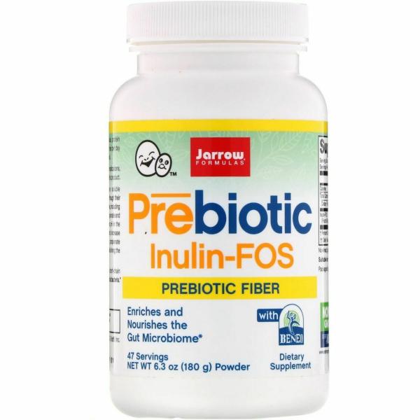 Jarrow Formulas Prebiotic Inulin FOS Prebiotic Fiber Powder, 6.3 oz ...