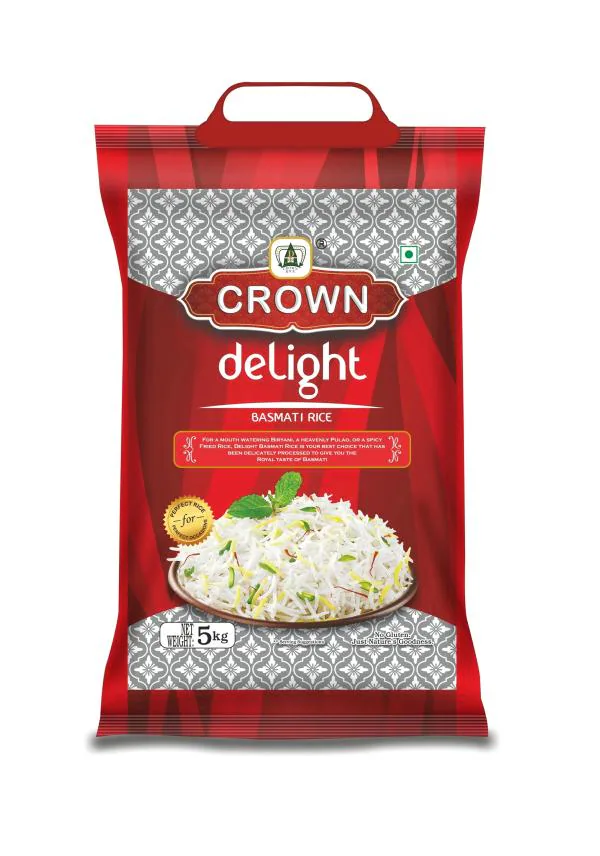 CROWN Delight Long Grain, Gluten Free, Dobble Polished, Natural Basmati ...