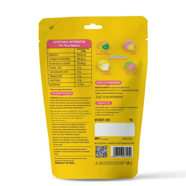 Dobiee Don Masti Fruity And Tasty Double Flavoured Candy - 50 Pcs (Pack ...