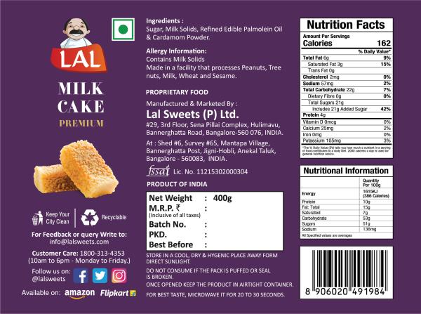 Lal Sweets Milk Cake Premium 400g || Milk Solids || Milk Burfi || Doodh ...
