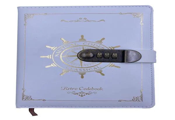 Lock Diary Notebook with Number Combination Lock & PU Leather Cover ...