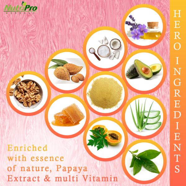 NutriPro Papaya Facial Kit 420GM With Papaya, Walnut & Vitamin E| With ...