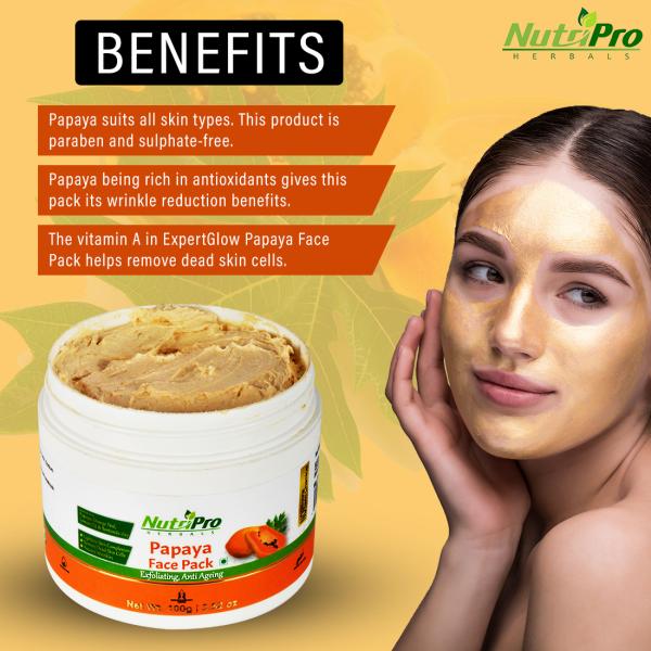 NutriPro Papaya Facial Kit 420GM With Papaya, Walnut & Vitamin E| With ...