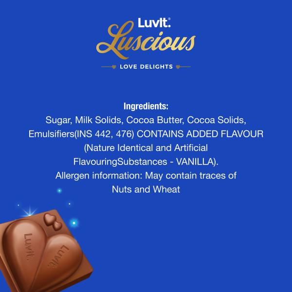 LuvIt Luscious Love Delights - Heart Shaped Chocolate Bars| A Gift of ...