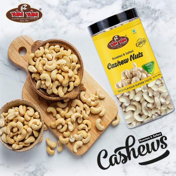 YUM YUM Roasted & Lightly Salted Cashew Nut Kaju 500g - JioMart