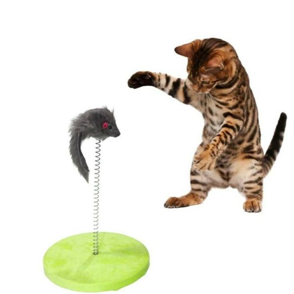 Taiyo Pluss Discovery Interactive Cat Toy - Springy Mouse Toy - JioMart
