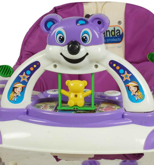 Panda Creation Musical 2-in-1 Walker With Parent Rod (Purple) - JioMart